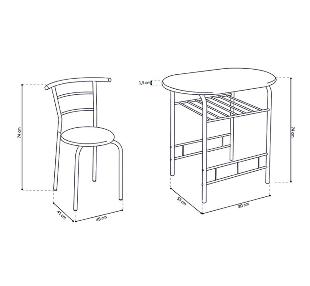 Set table et chaises ADAM | Meubles Style-Décor
